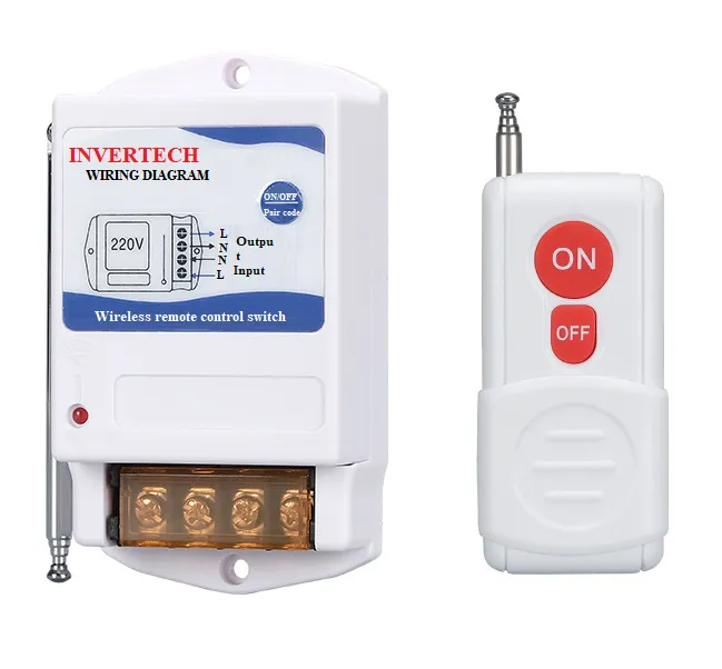 công tắc điều khiển từ xa không dây 1KM INVERTECH 40A 5000W 220V HÀNG ...