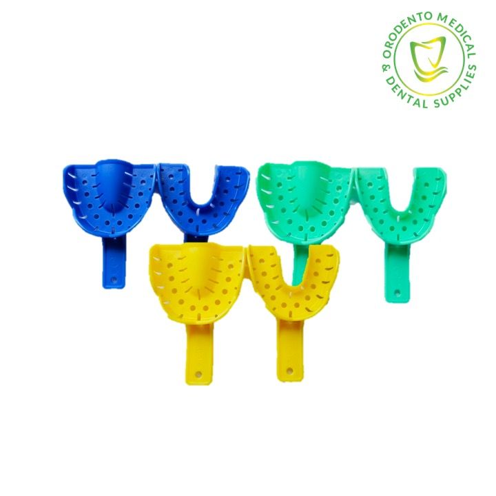 Plastic Perforated Tray Impression Material Upper/Lower Assorted Color ...