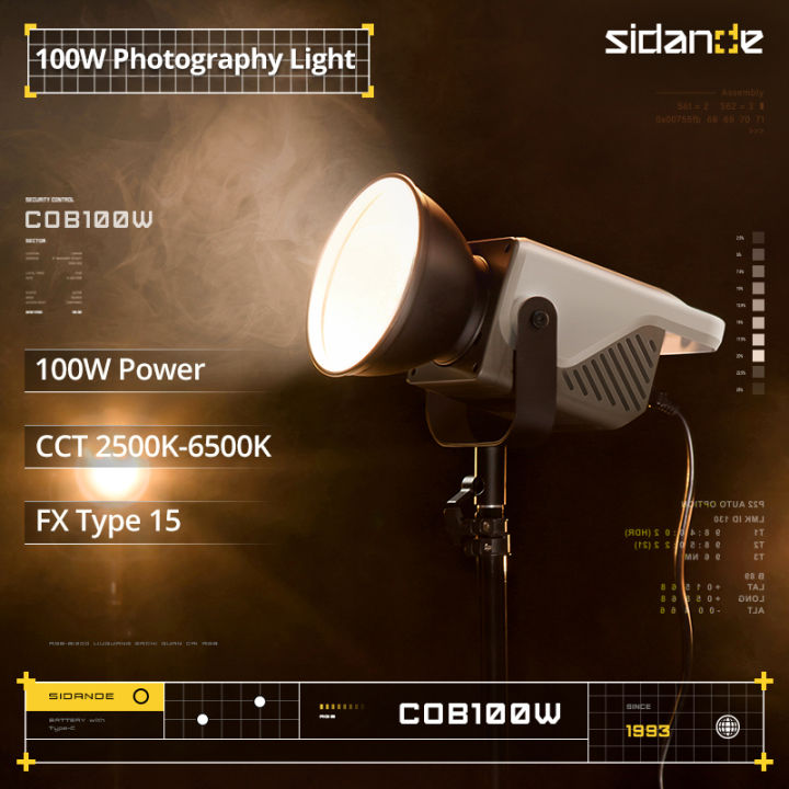 Sidande COB 100W 200W Bi-Color 2500K-6500K Photography Light Bowens ...