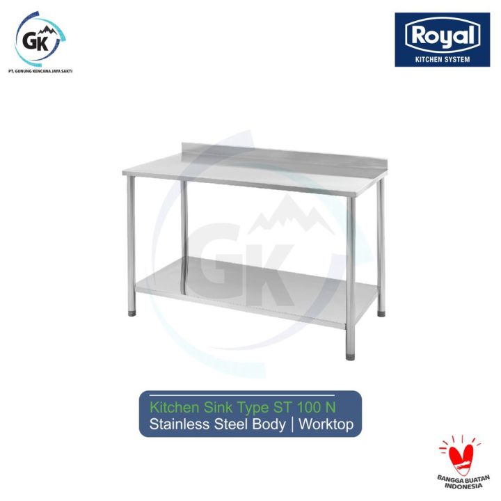 MEJA STAINLESS KITCHEN TABLE MEJA DAPUR ROYAL MEJA KOMPOR STAINLESS ST ...