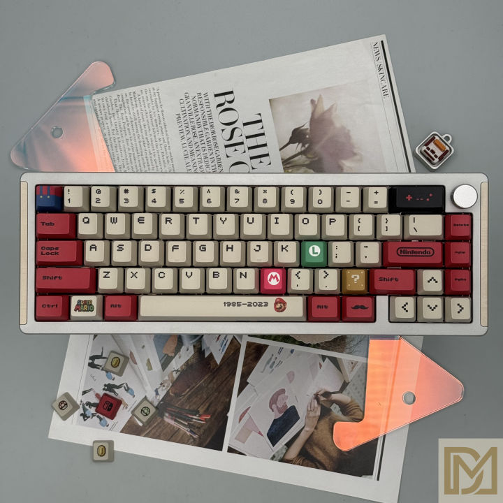 Super Mario Keycap PBT Dye Sub OEM Cute Yellow Red Nintendo Keycaps Fit ...