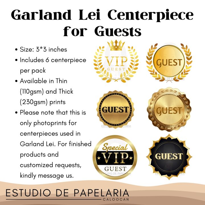 Estudio | Photoprint Centerpiece for DIY Garland Lei | Lazada PH