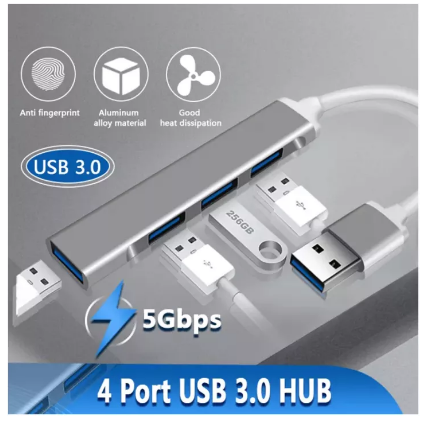 USB3.0 Hub 4 Ports USB Type-C Multiport Adapter Mouse/Keyboard/ U Disk ...