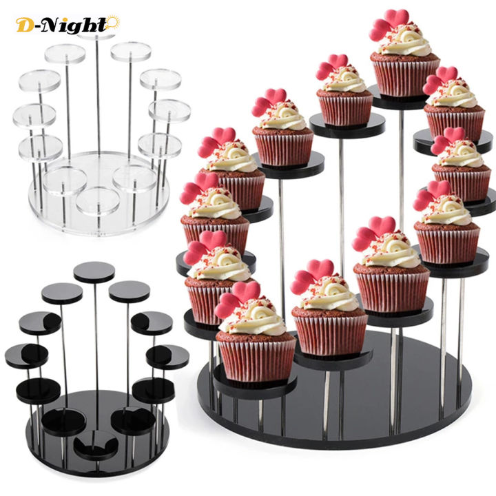 D-Night Multi Layers Cake Holding Rack Transparent Acrylic Cake Display ...