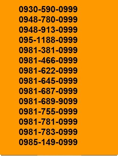 9X 999 ENDING SERIES TNT NUMBER SPECIAL NUMBER | Lazada PH