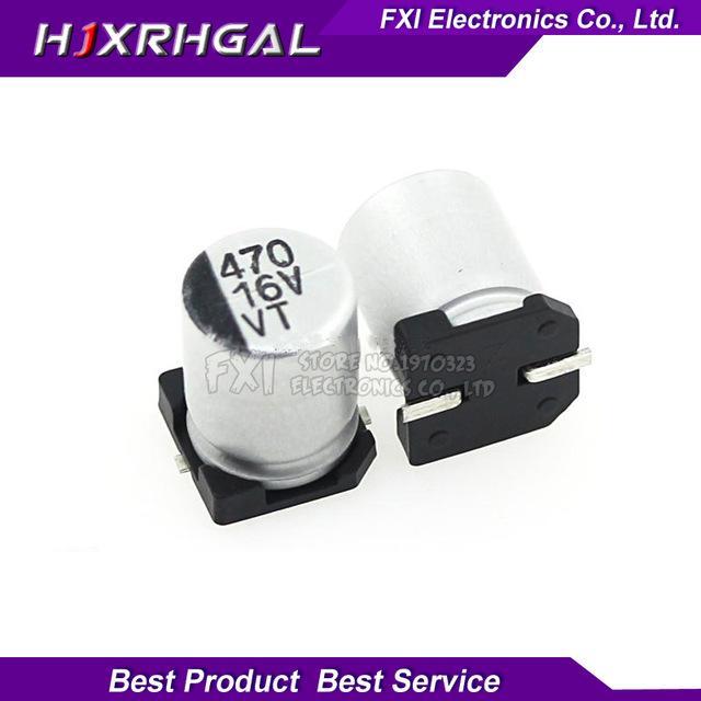 10pcs Electrolytic Capacitor 470uF 470 16V 8*10mm SMD Aluminum ...