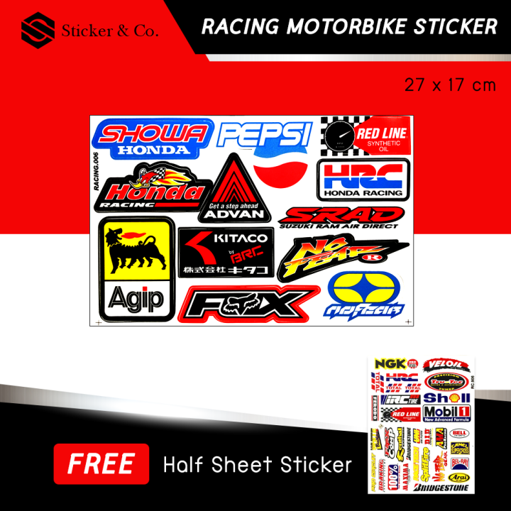 Honda Motor Stickers Body Side Vinyl Sticker Honda Motorcycle Decals ...