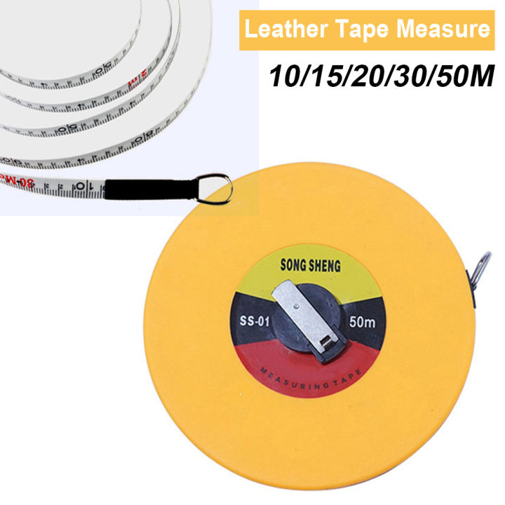 10/15/20/30/50M Tape Measure Circular Glass Fiber Leather Tape Measure ...