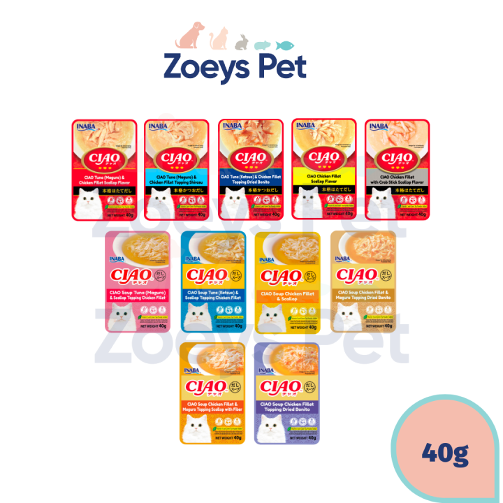 Ciao Pouch 40G Wet Cat Food (Chicken/ Tuna) | Lazada