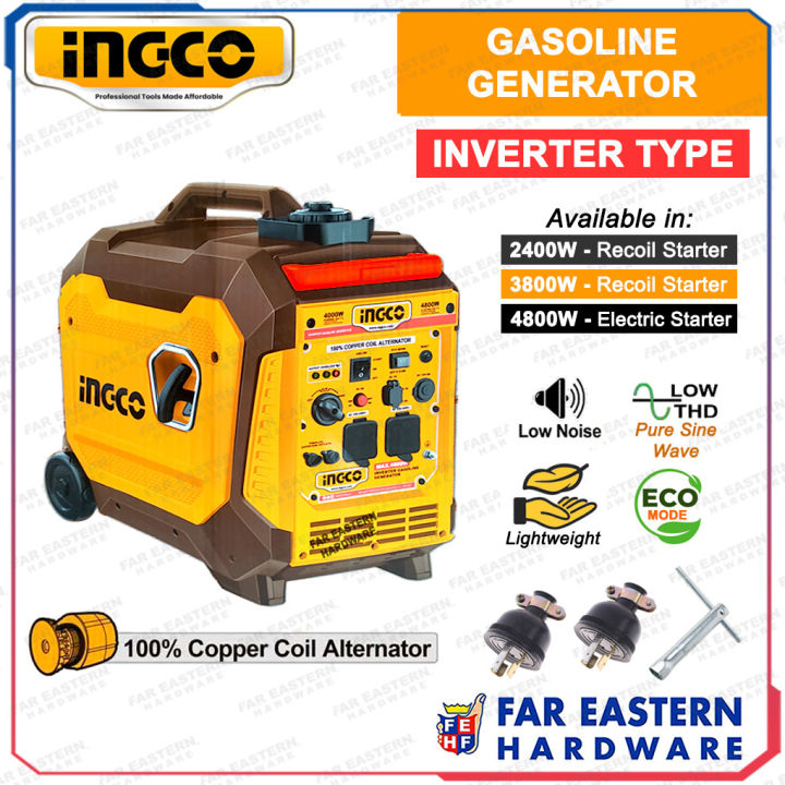 INGCO Inverter Gasoline Generator Portable Silent Genset Manual ...