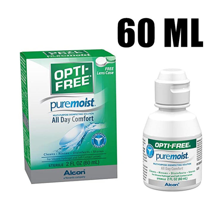 (60ML) Opti-Free Pure Moist 60ml optifree opti free solution | Lazada