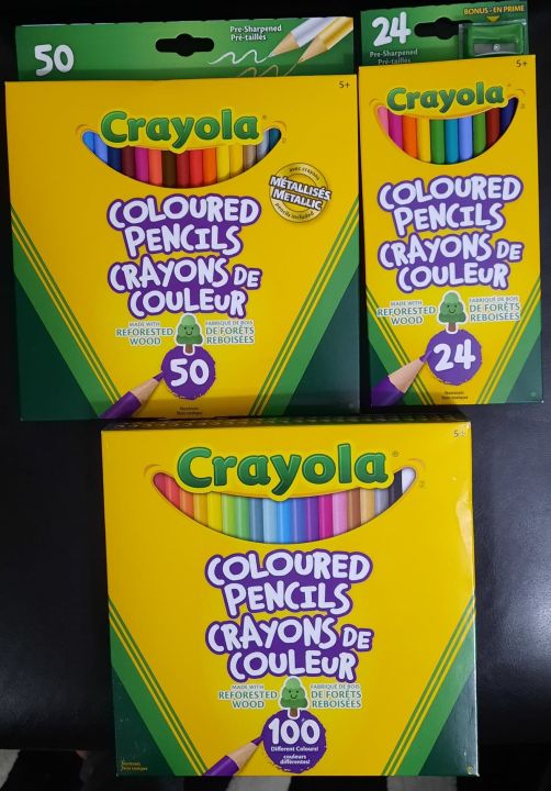 NEW and ORIGINAL -Crayola 24, 50, 100 Coloured Pencils | Lazada PH