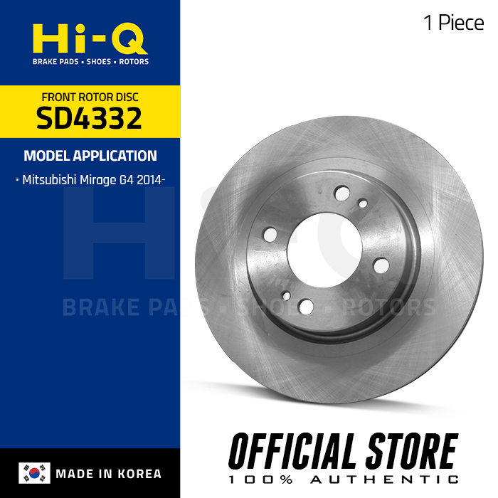 Hi-Q Premium Front Brake Rotor Disc for Mitsubishi Mirage G4 2014-up ...