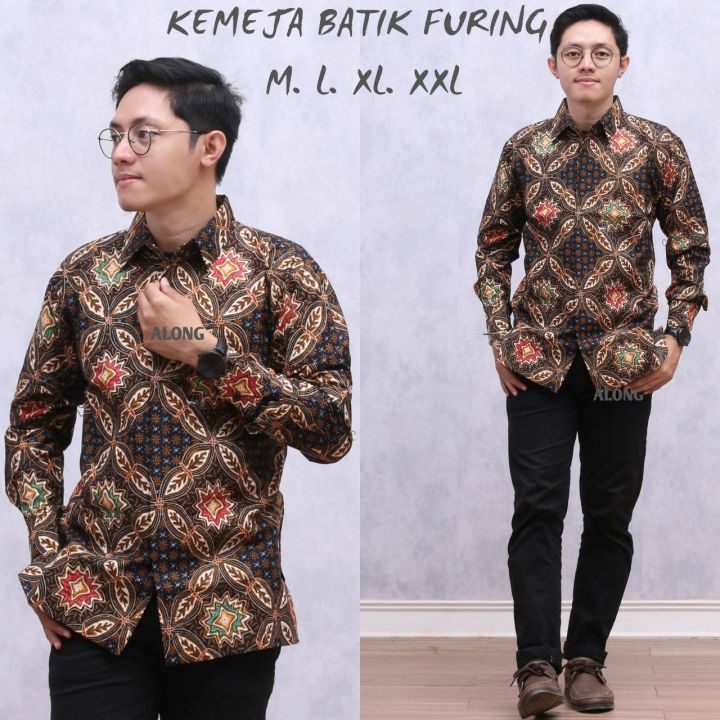 KEMEJA BATIK MEWAH MODERN ADA LAPISAN DALAM PREMIUM BAJU KERJA ELEGAN ...