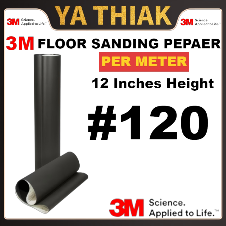 3M Floor Sanding Paper – #36 #60 #80 #100 #120 – 12” Height – Sold Per ...