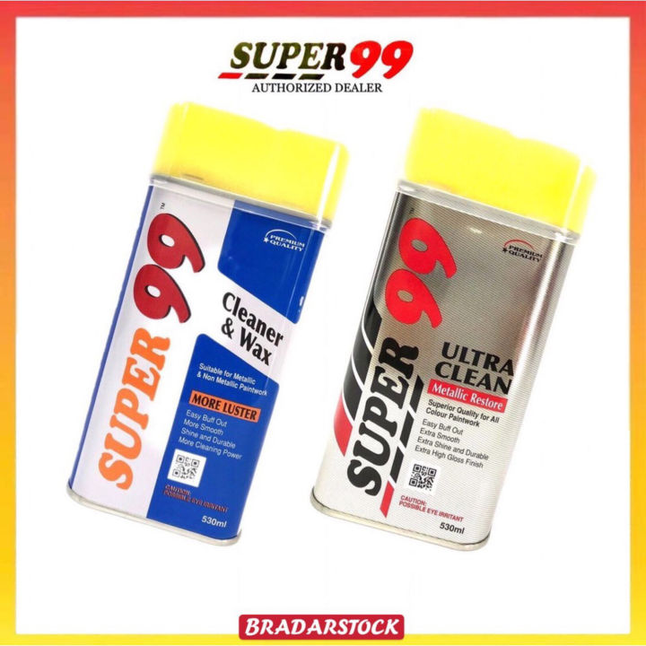 99 SUPER CLEANER WAX 530ML Ultra Clean Luster Metallic Restore Car Wash ...
