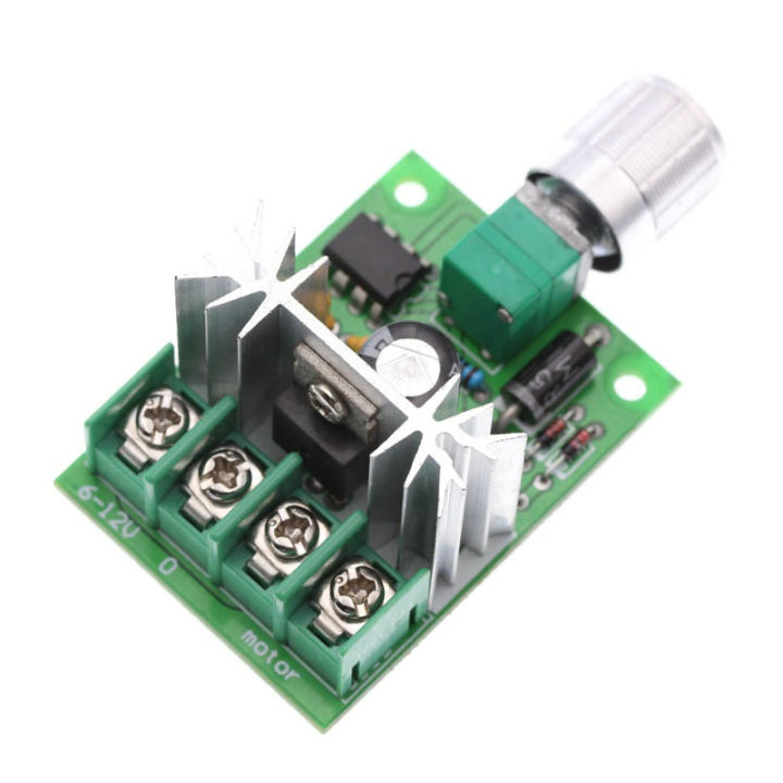 DC Motor Fan Governor 6V-12V 6A High Power PWM Stepless Speed Control ...