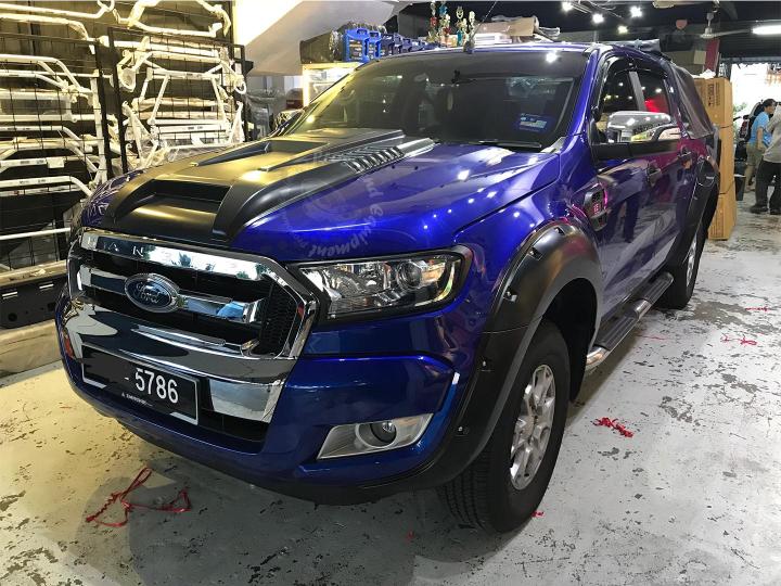 FORD RANGER T7 FRONT SCOOP V4 (BIG) MATT BLACK | Lazada