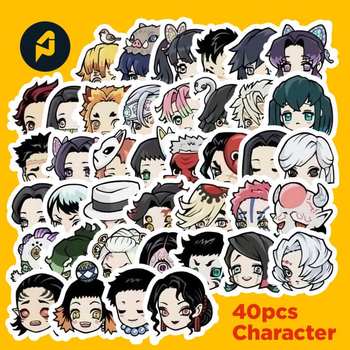 Demon Slayer: Kimetsu no Yaiba Anime Stickers - All Characters Face ...