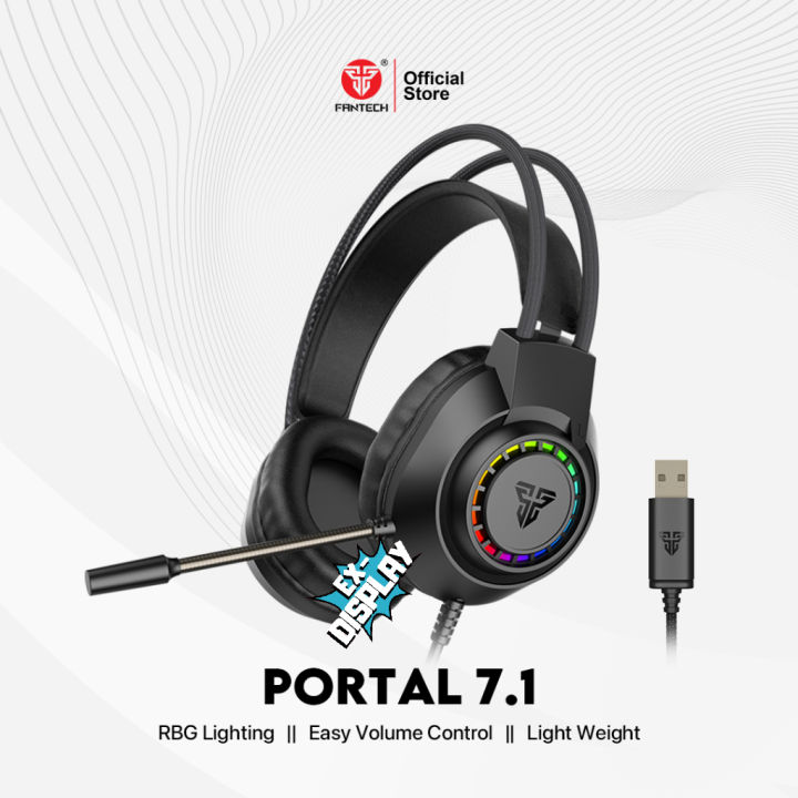 Fantech PORTAL 7.1 HG28 USB Headset Gaming RGB Virtual 7.1 Surround ...