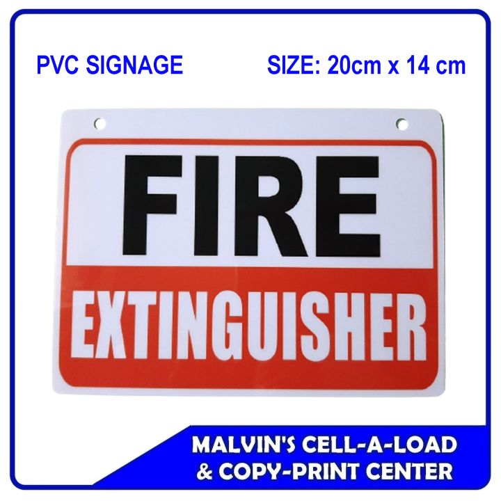 PVC SIGNAGE - FIRE EXTINGUISHER - SIZE 14cm x 20cm | Lazada PH