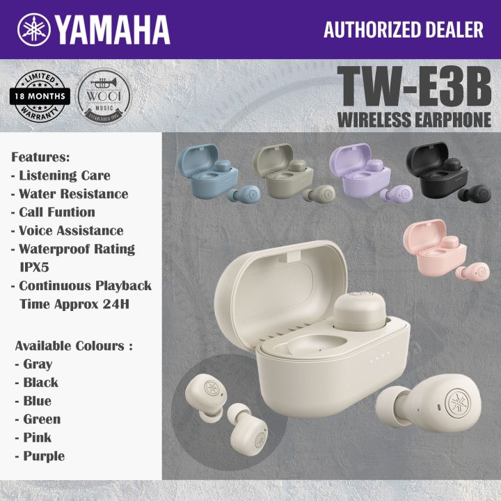 Yamaha TW-E3B Truely Wireless Earbuds / Earphone | Lazada