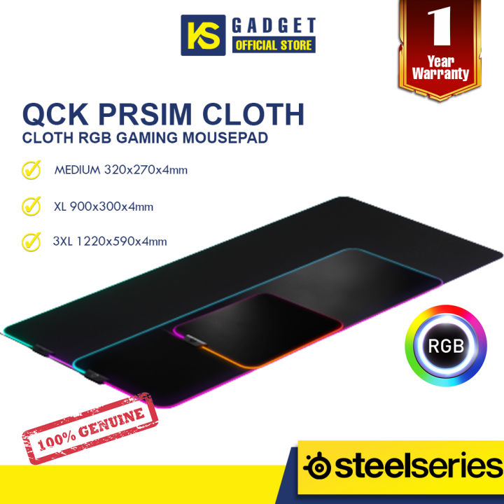 SteelSeries QcK Prism Cloth RGB Gaming Mouse Pad Medium/Extra Large/3XL ...