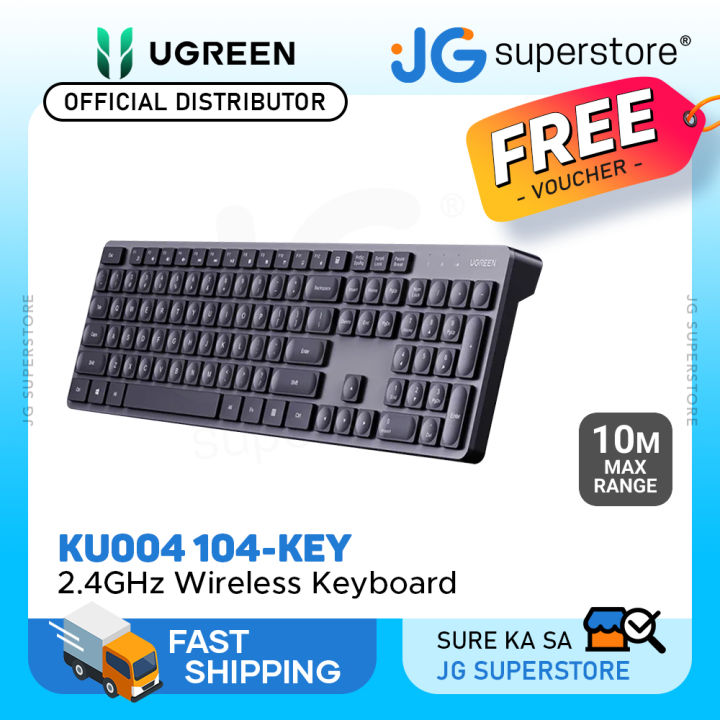 UGREEN KU004 104 Keys 2.4GHz Wireless Keyboard for MacBook, iMac, PC ...