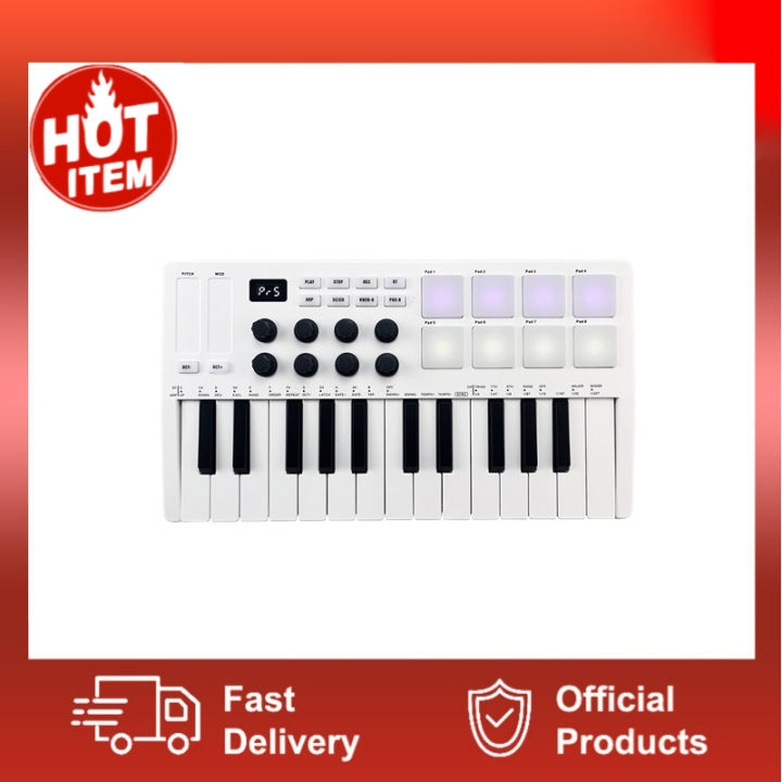 CUVAVE 25-Key MIDI Control Keyboard Mini Portable USB Keyboard MIDI ...