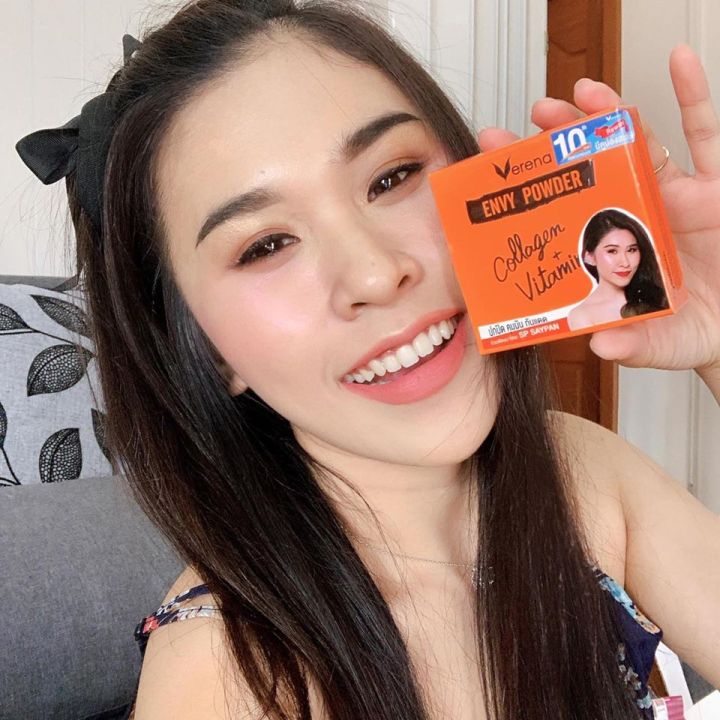 Verena Envy Powder แป้งพัฟ แป้งพัฟคุมมัน แป้งผสมรองพื้น กันเหงื่อ คุม ...