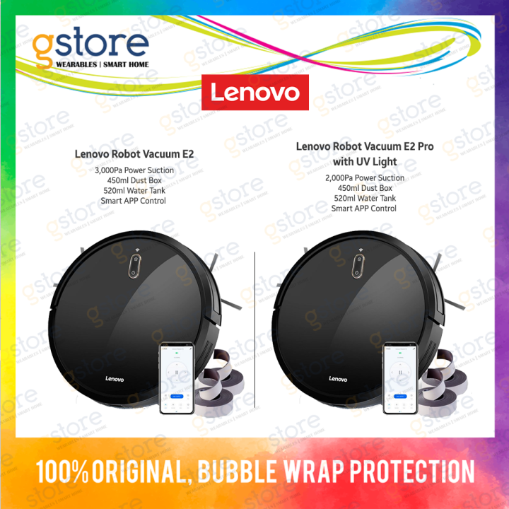 【Clearance】Lenovo Robot Vacuum E2, E2 Pro (3,000 Suction Power, 2 in 1 ...