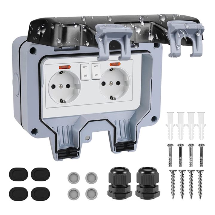 Outdoor Socket Weatherproof Outdoor Wall Socket Garden Socket Surface ...