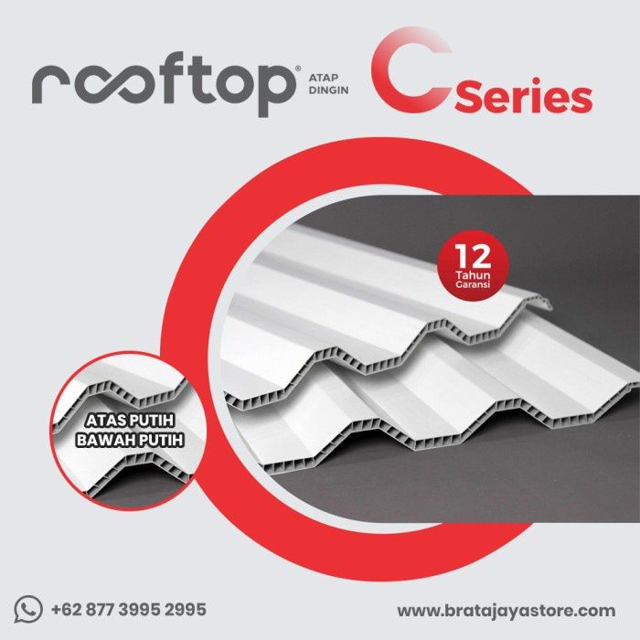 Atap uPVC Rooftop C Series C-Series 2 Meter Rumah Gedung Ruko Alderon ...