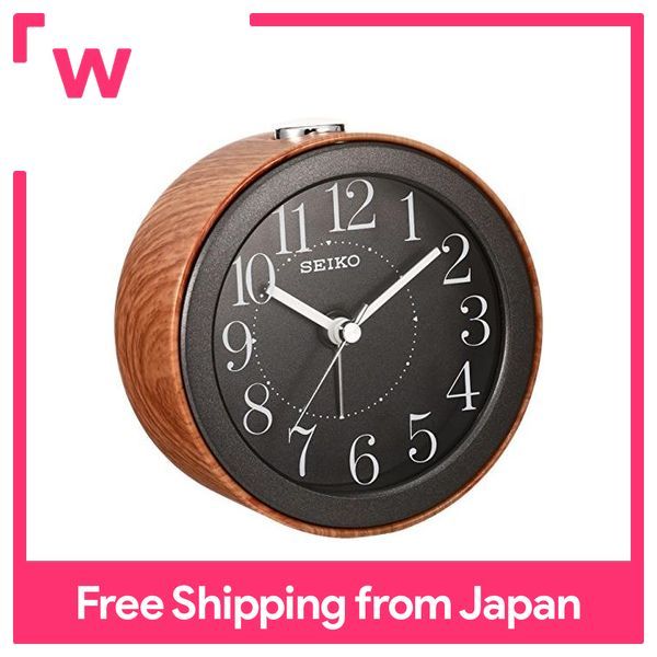 Seiko Clock Alarm Clock Analog Dark Brown Wood grain KR504A SEIKO ...