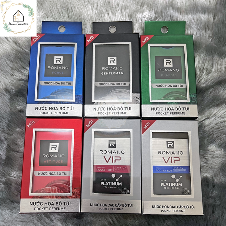 Nước Hoa Bỏ Túi Romano: Classic, Attitude, Force, Gentleman, Vip Vision ...