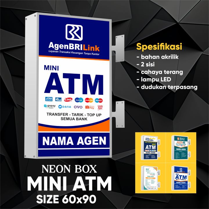 Neon Box Agen BriLink 60x90 cm Akrilik 2 sisi | Lazada Indonesia