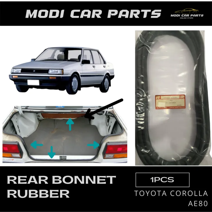 Toyota Corolla AE80, EE90, EE92, KE70, AE111 Rear Bonnet Rubber ...