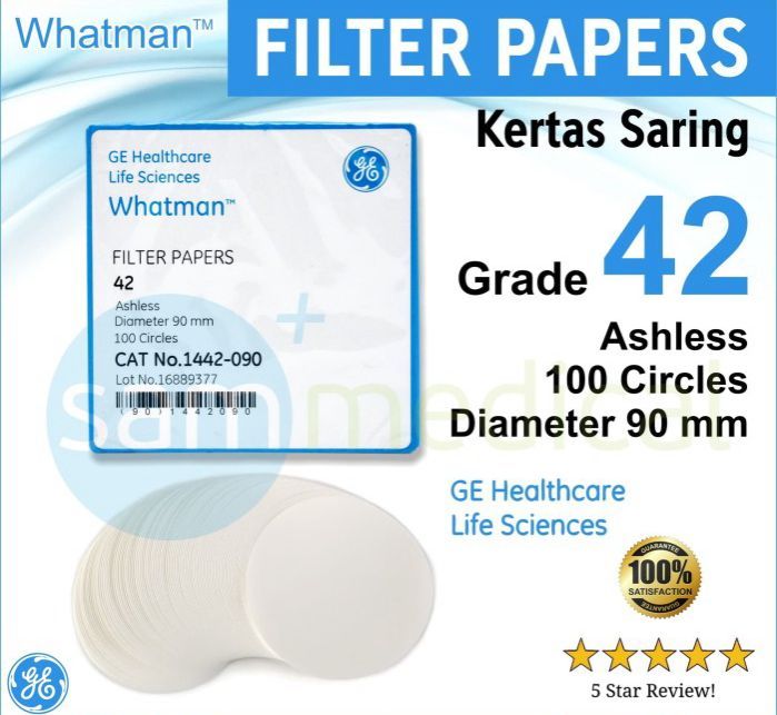 Whatman Filter Paper - Grade 42 Diameter 90mm isi 100 | Lazada Indonesia