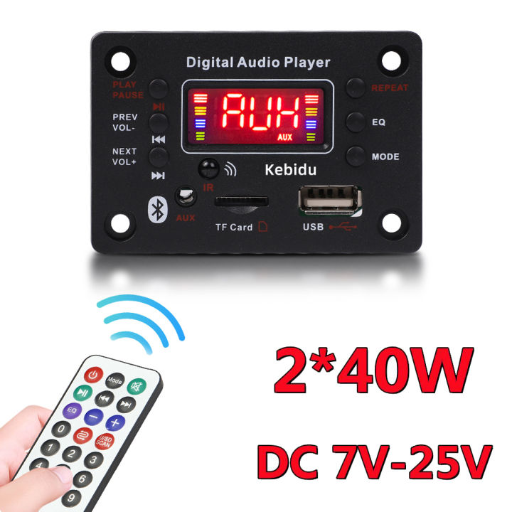 2*40w 80w Bluetooth 5.0 Mp3 Decoder Board 7-25v Mp3 Music Player 12v ...