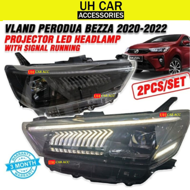 Vland Perodua Bezza 2020 - 2024 Projector Led Headlamp With Signal ...