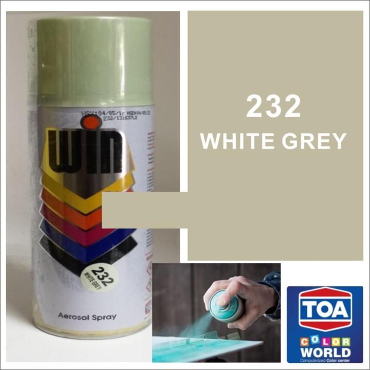 TOA Win All-Purpose Aerosol Spray 400ml - 232 White Grey | Lazada
