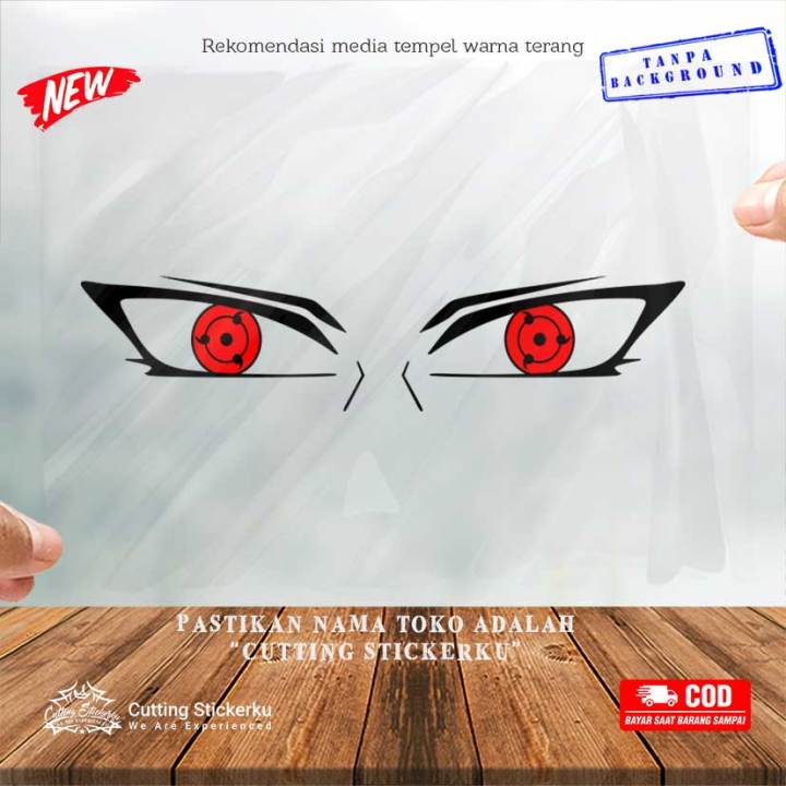 Cutting Stiker Sharingan Variasi Motor Mobil Sticker Anime Naruto ...