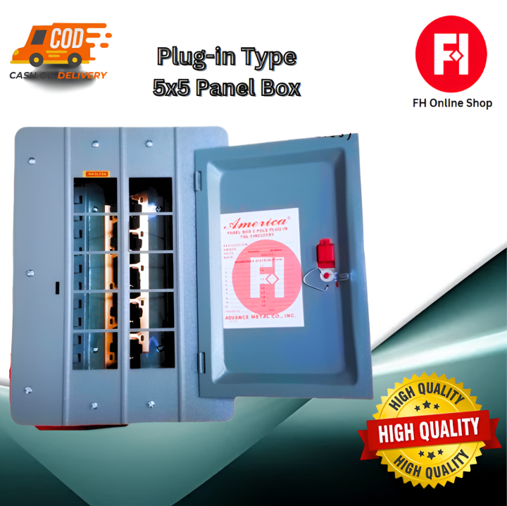 [COD] Panel Box Electrical for Circuit Braker 2 POLE Plug-in 5x5 (10 ...