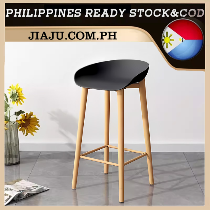Light Luxury Bar Chair High Stool Front Desk Chair High-Legged Stool ...