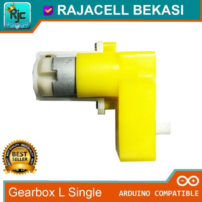 Motor DC Gearbox L Shape Single Shaft gear box robot smart car avoider ...