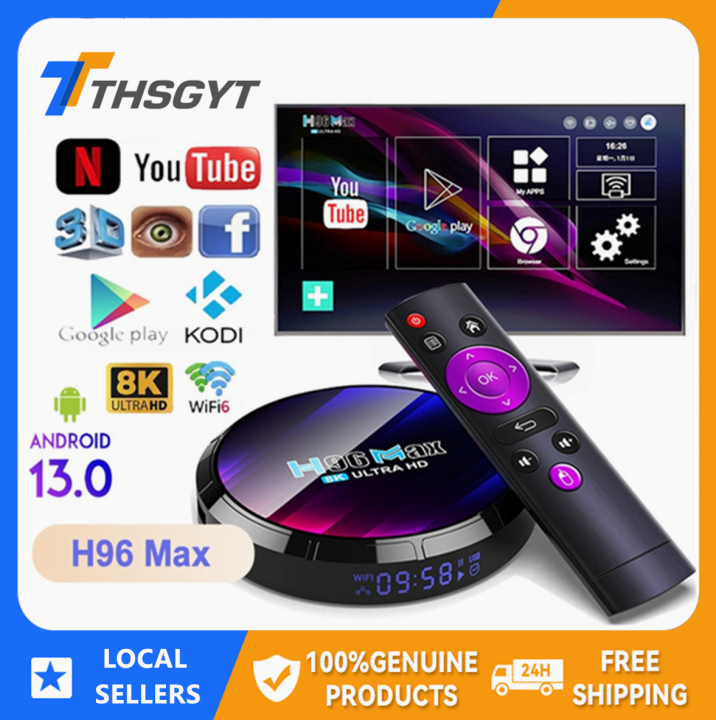 Smart tv H96 Max Android 13.0 TV BOX RK3528 Quad Core Support 2.4G&5G ...