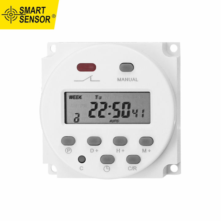 Smart Sensor Weekly Programmable Digital Timer Switch Panel Mounted ...