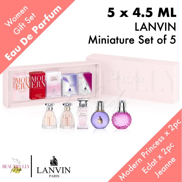 [Clearance] Lanvin Miniature Gift Set of 5 of Top Sellers Fragrances (Stained External Box ...