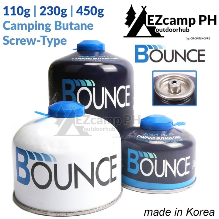 BOUNCE Camping Screw Type Butane 110g 230g 450g Gas Fuel for Portable ...