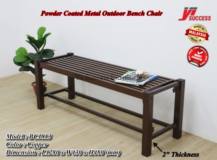 Yi Success Powder Coated Metal Bench Chair / Metal Garden Bench Chair ...